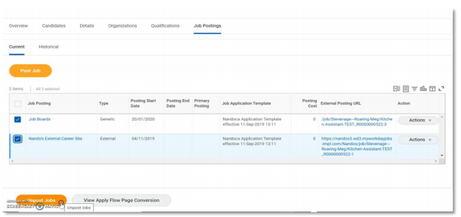 How to unpost a job posting/requisition – Nando's UK & IRE