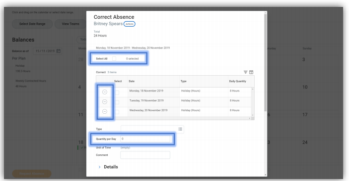How do I correct my Holiday in Workday (Desktop) – Nando's UK & IRE