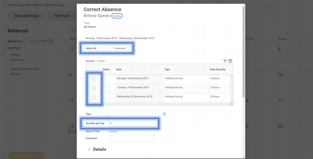 How To Correct Or Cancel Time Off leave For Your Nandoca In Workday