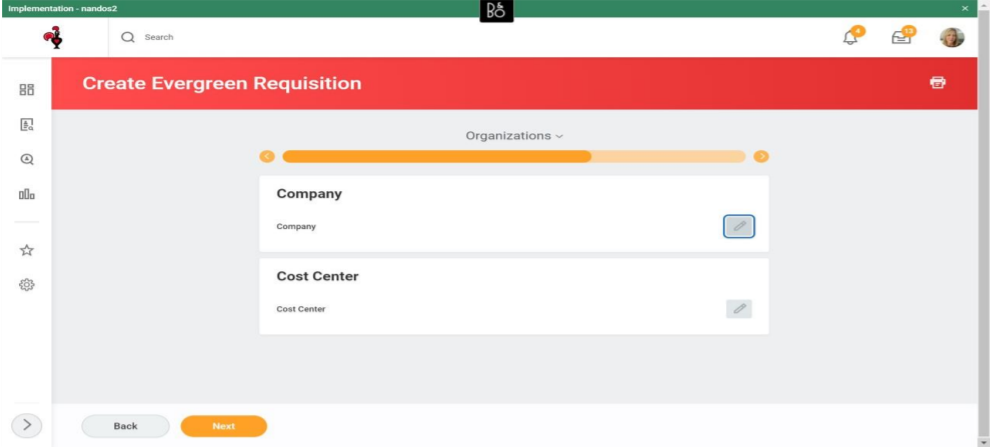 Evergreen requisition – Nando's UK & IRE