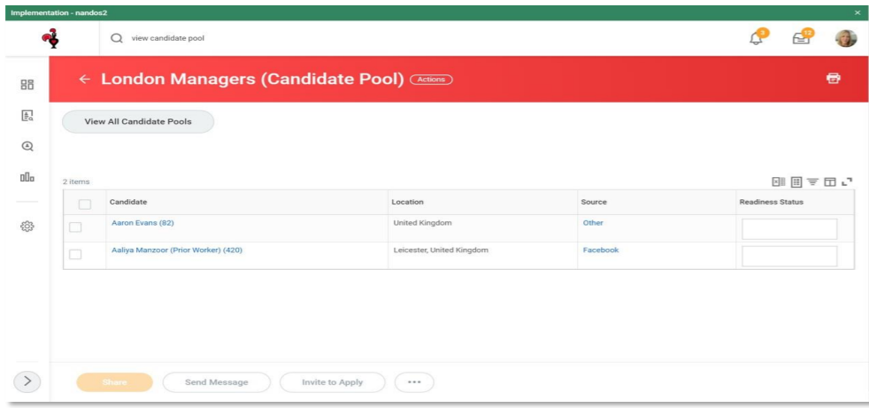 Candidate pools – Nando's UK & IRE