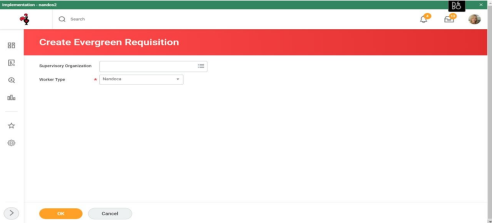 Evergreen requisition – Nando's UK & IRE