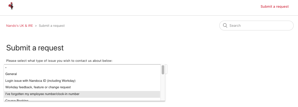 Where do I find my employee number? – Nando's UK & IRE