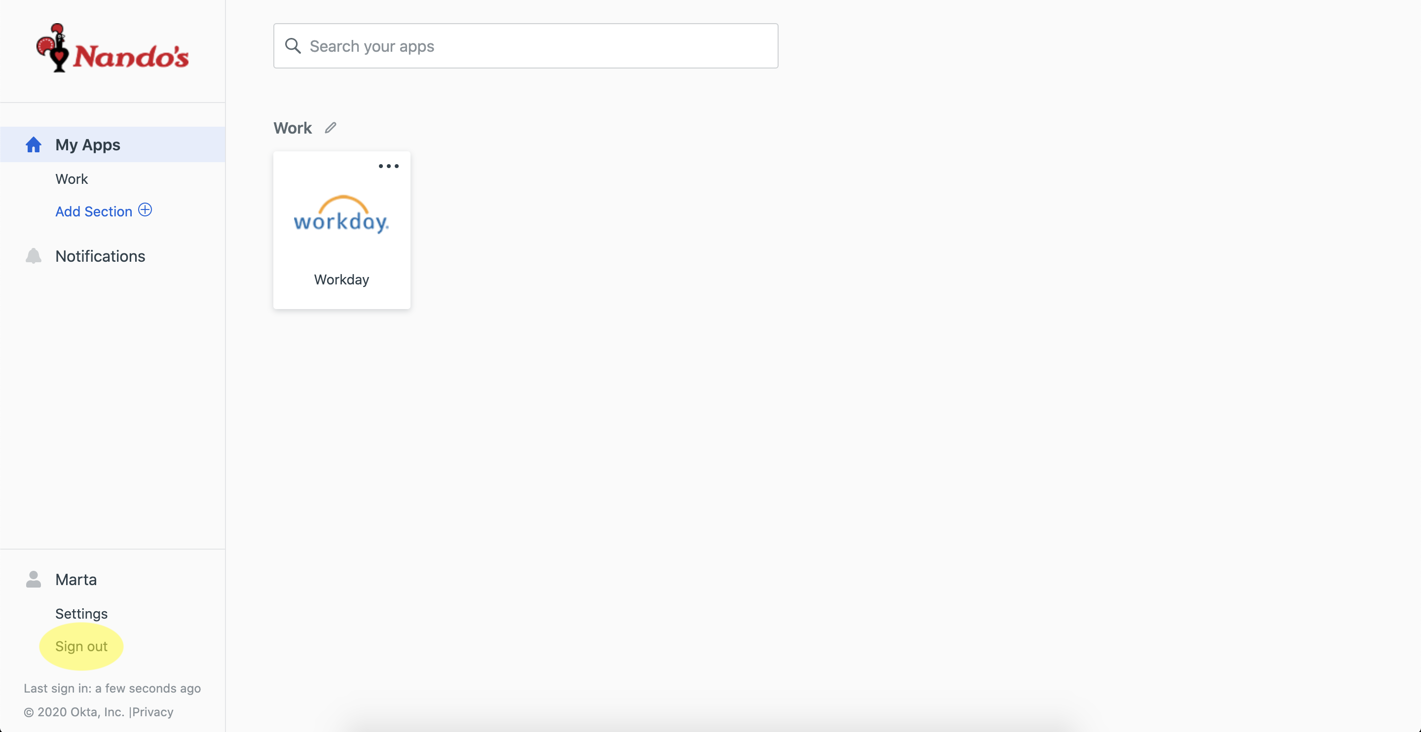 How do I access Workday on a shared device? – Nando's UK & IRE